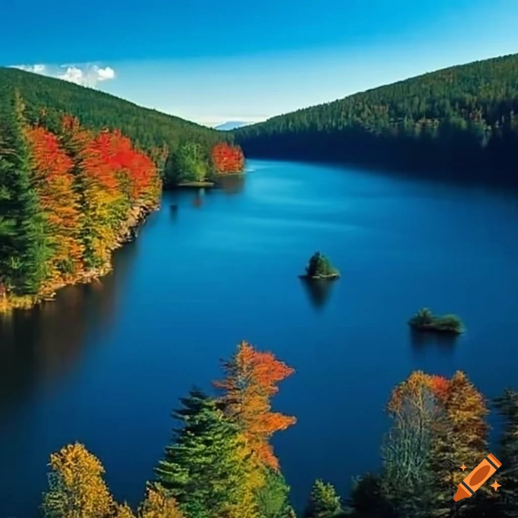Scenic view of lake sunapee in new hampshire