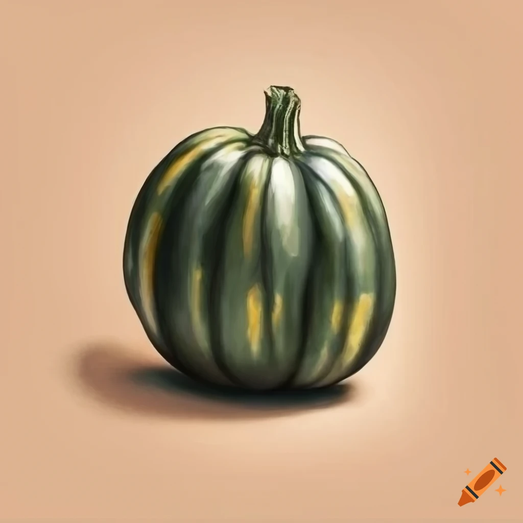 Realistic drawing of a squash