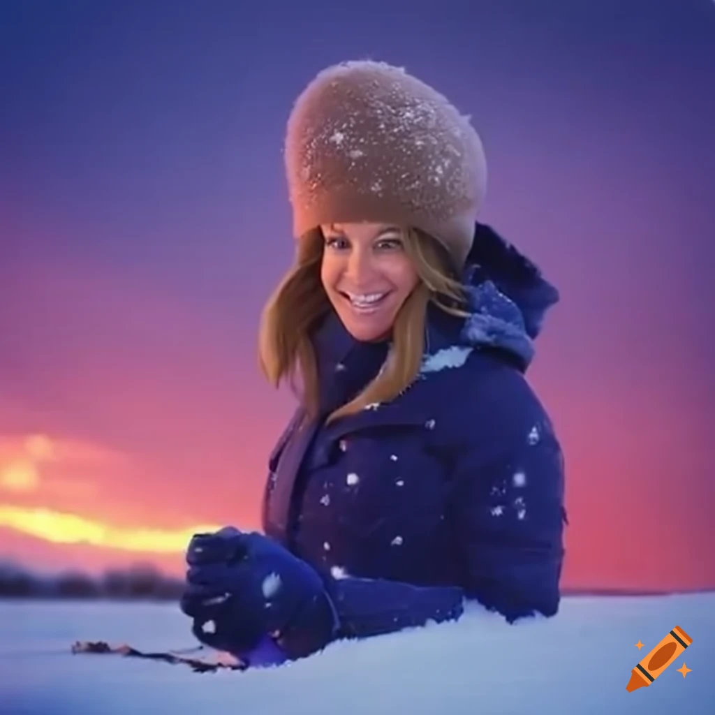 Stephanie abrams enjoying the snow