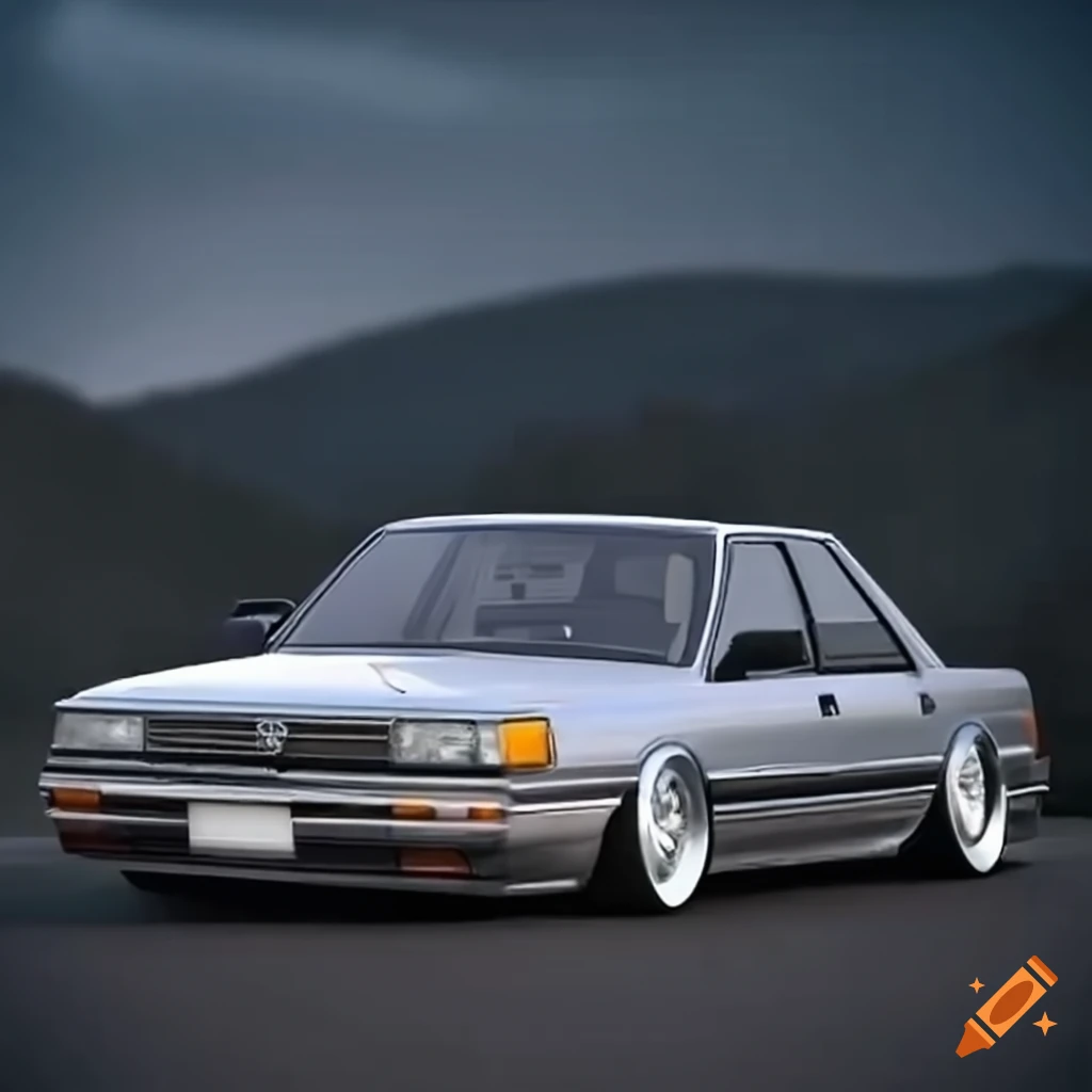 3d render of a lowered toyota camry with matching rims