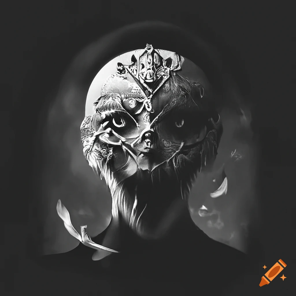 Mysterious album cover with symbols