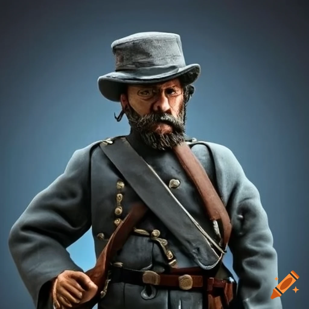 Image of a confederate army soldier during the civil war on Craiyon