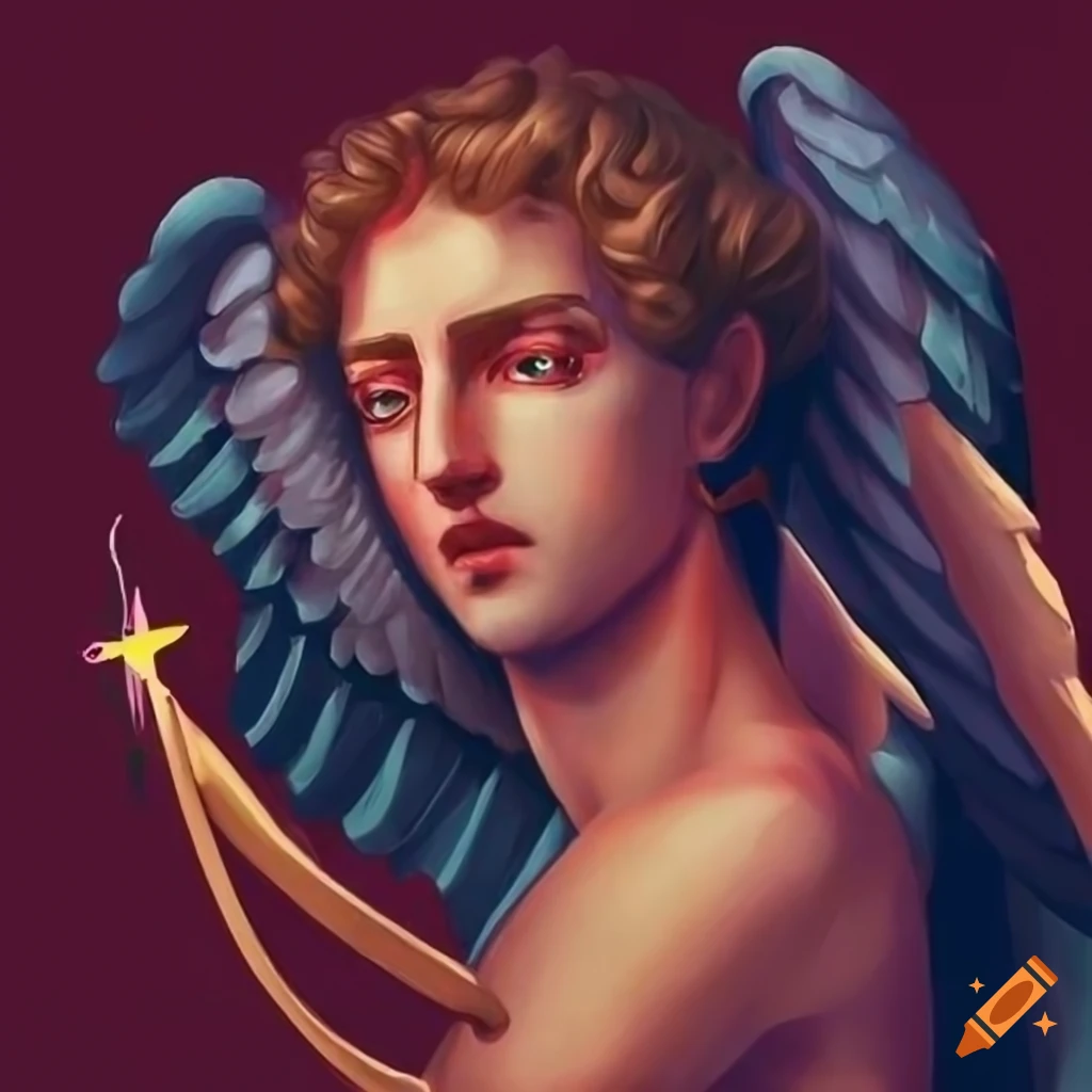 Portrait of eros, the god of love and desire on Craiyon