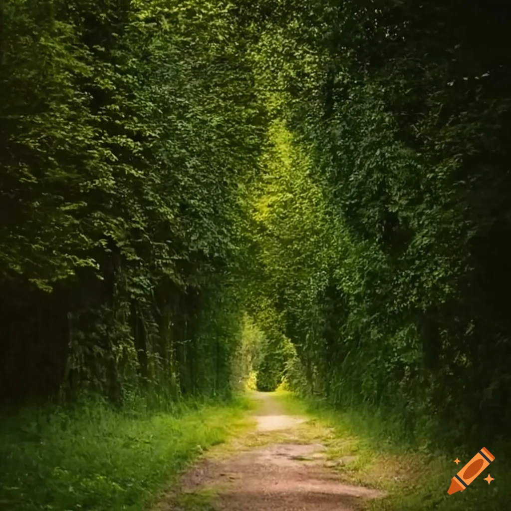 Overgrown driveway leading to a estate on Craiyon