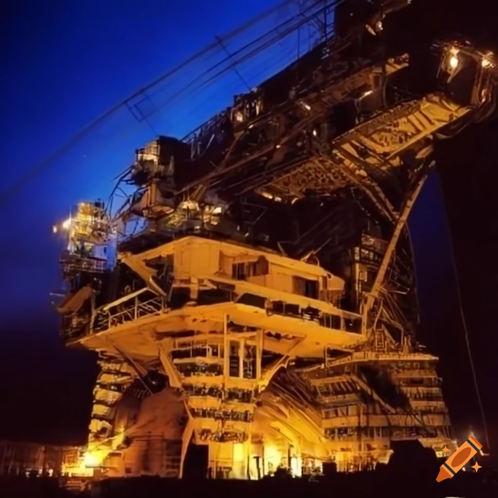 Image of an industrial mining megastructure