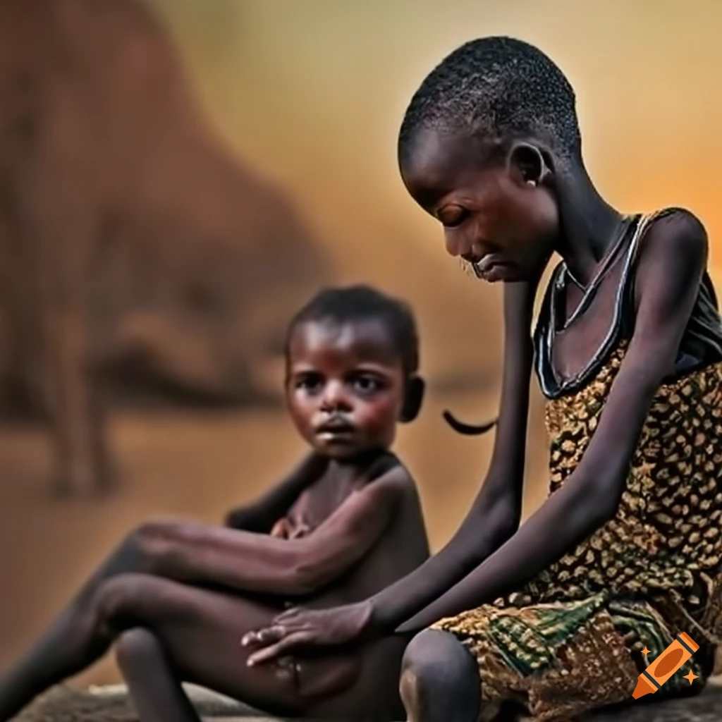 Image depicting the issue of famine in africa