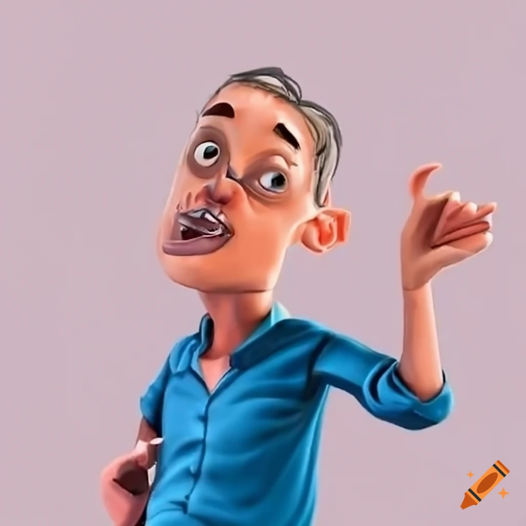Animated silly man