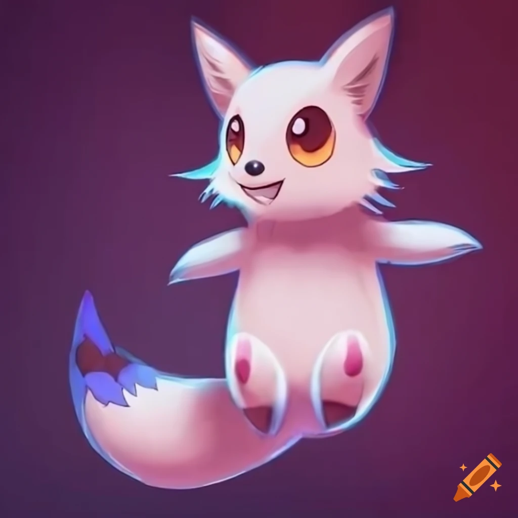 Cute Pokemon-style creature with long legs on Craiyon