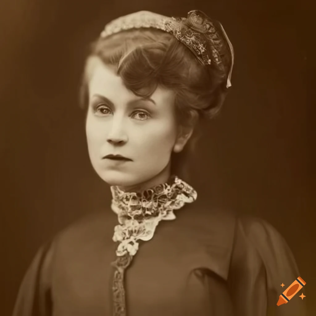 Portrait of a fashionable victorian woman