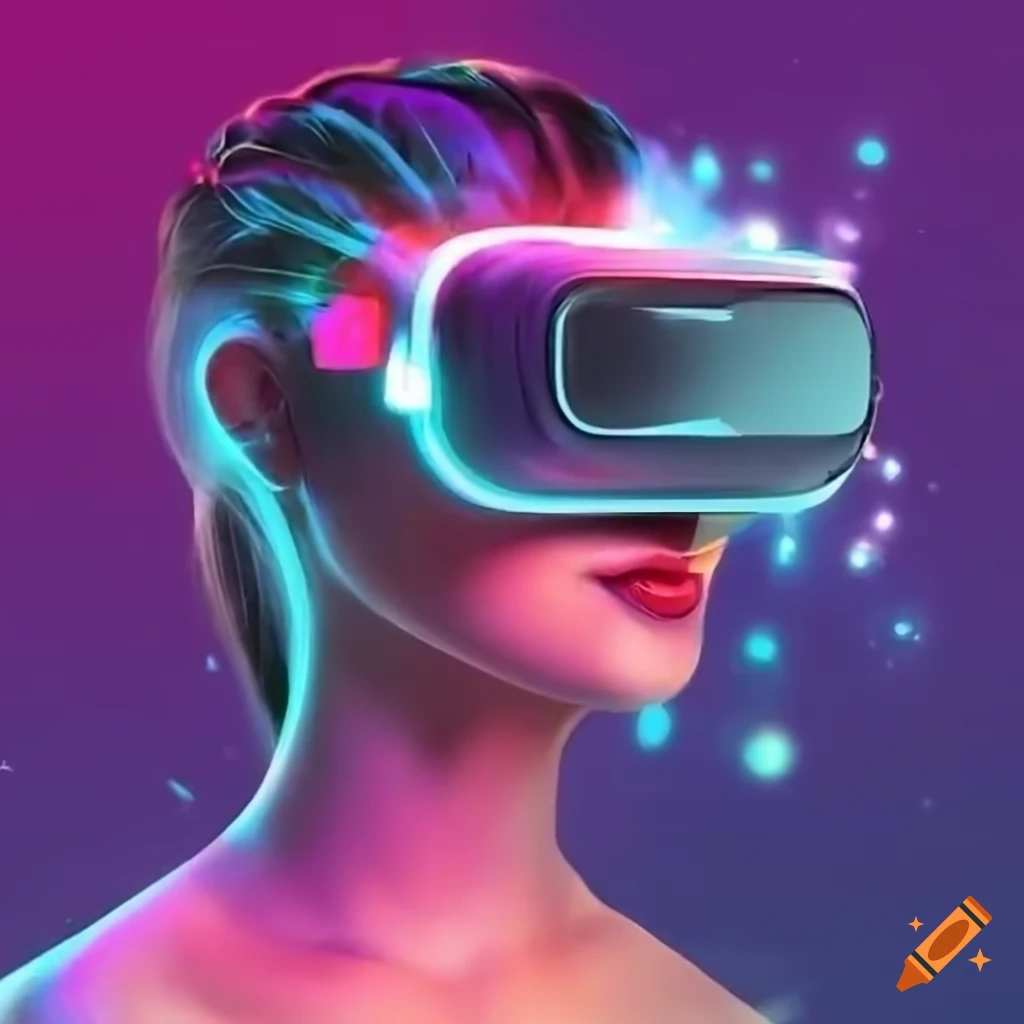 People interacting with virtual space using hands on Craiyon