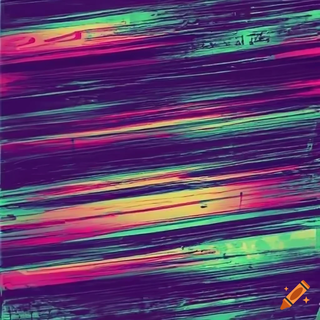 Retro-style texture with vhs effect on Craiyon