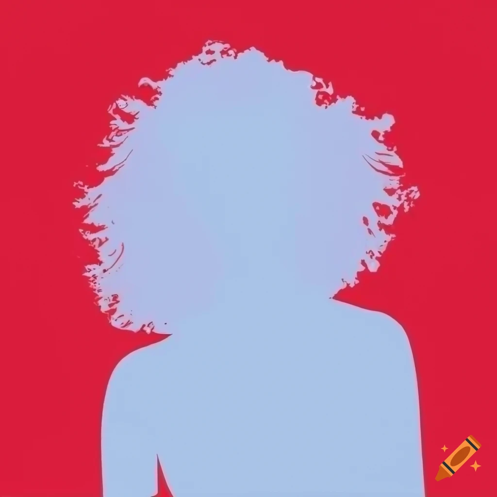 Poster of a female pop singer on red background