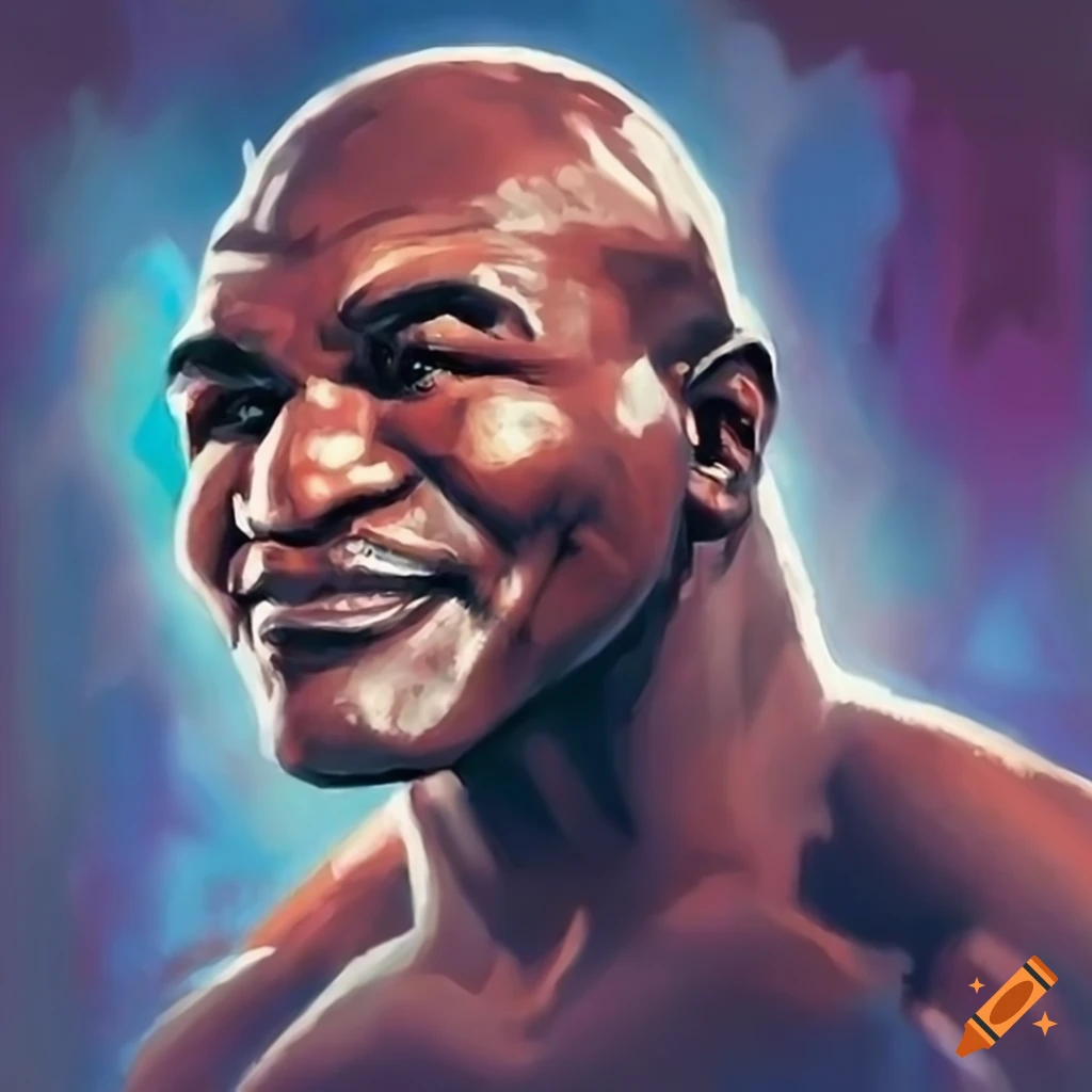 Evander holyfield with bright stars background