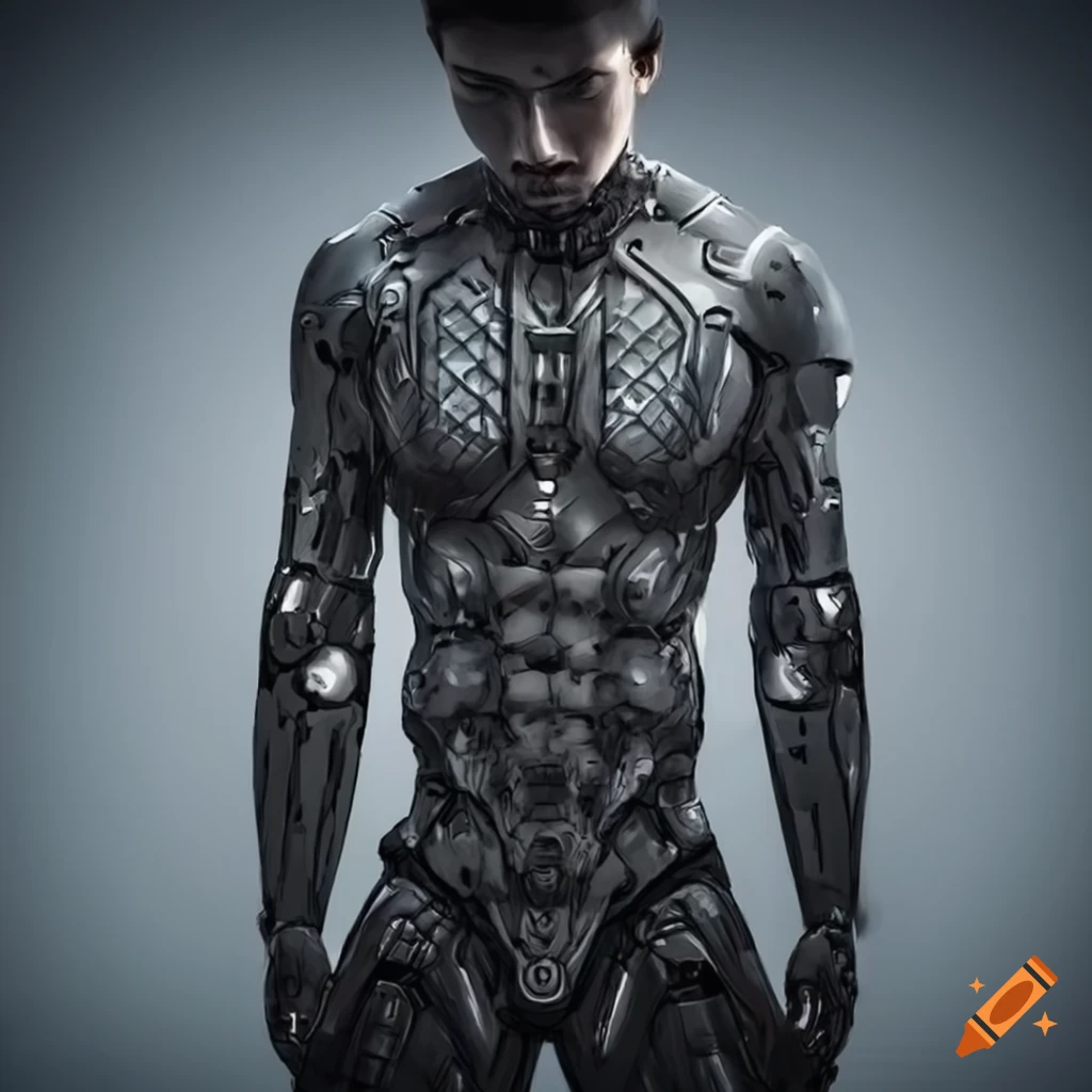 Artwork of a futuristic male cyborg