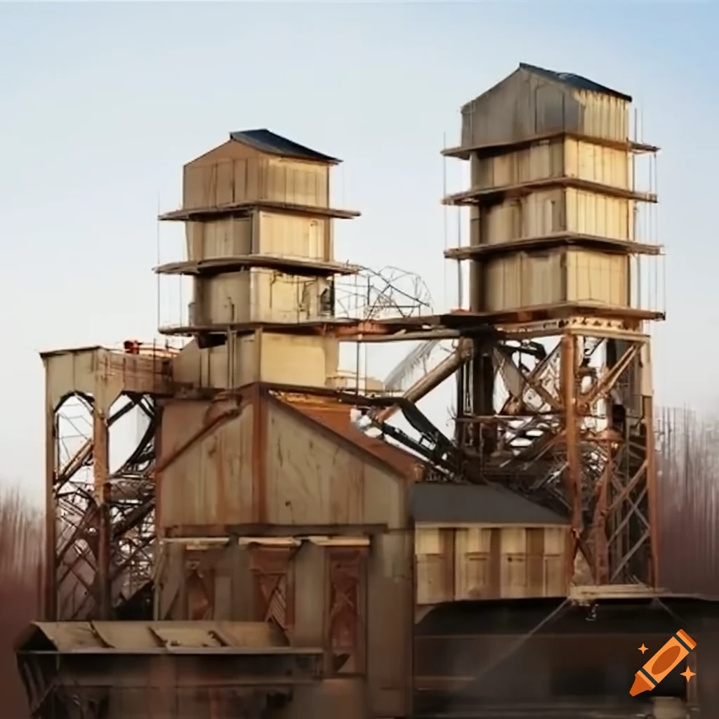 Industrial mining tower on Craiyon