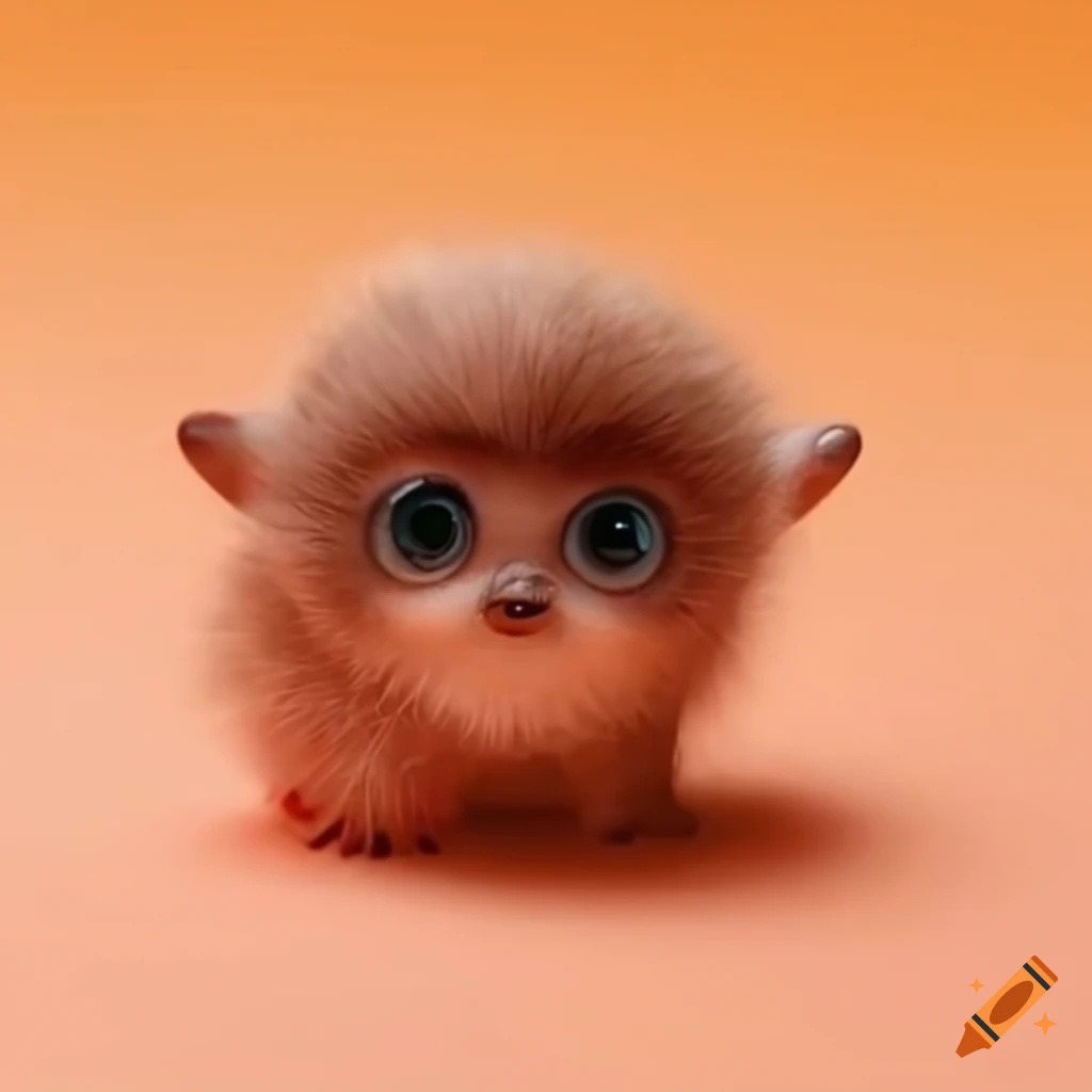 Adorable fluffy creature with innocent eyes