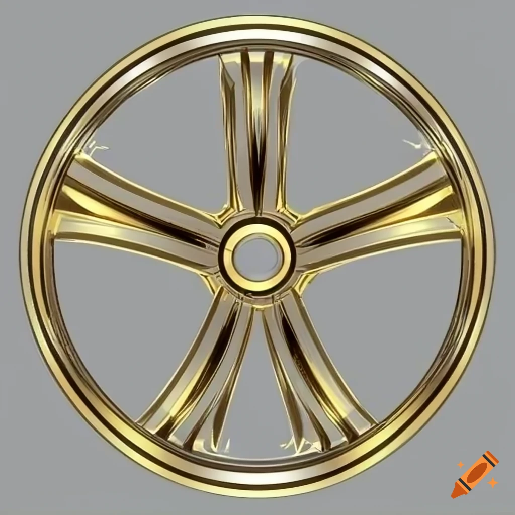 Gold detailed vector-style wheel on Craiyon