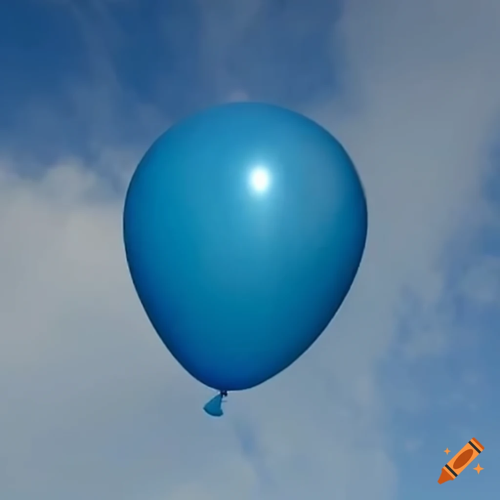 Blue balloon floating in the sky