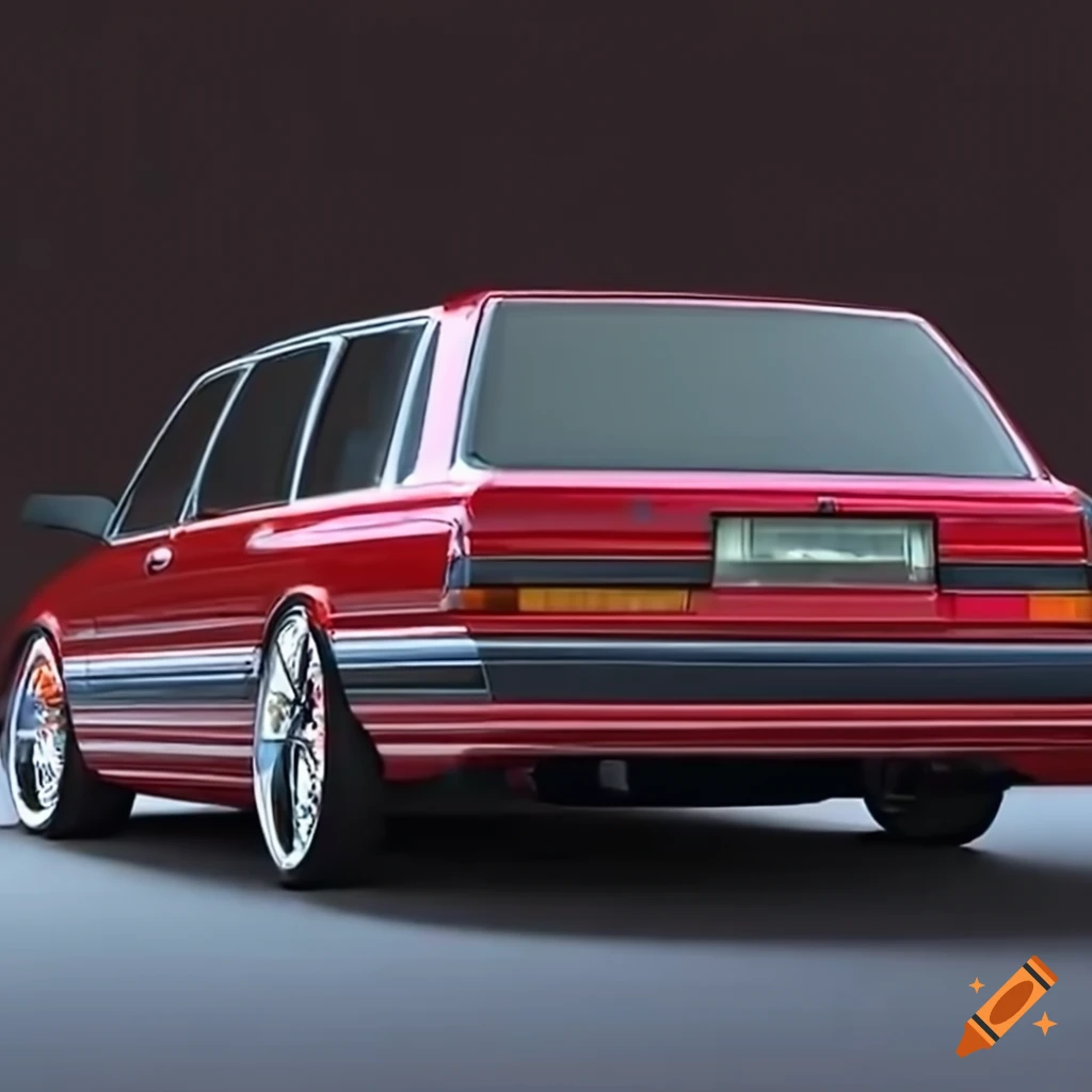 3d render of a lowered toyota camry with matching rims