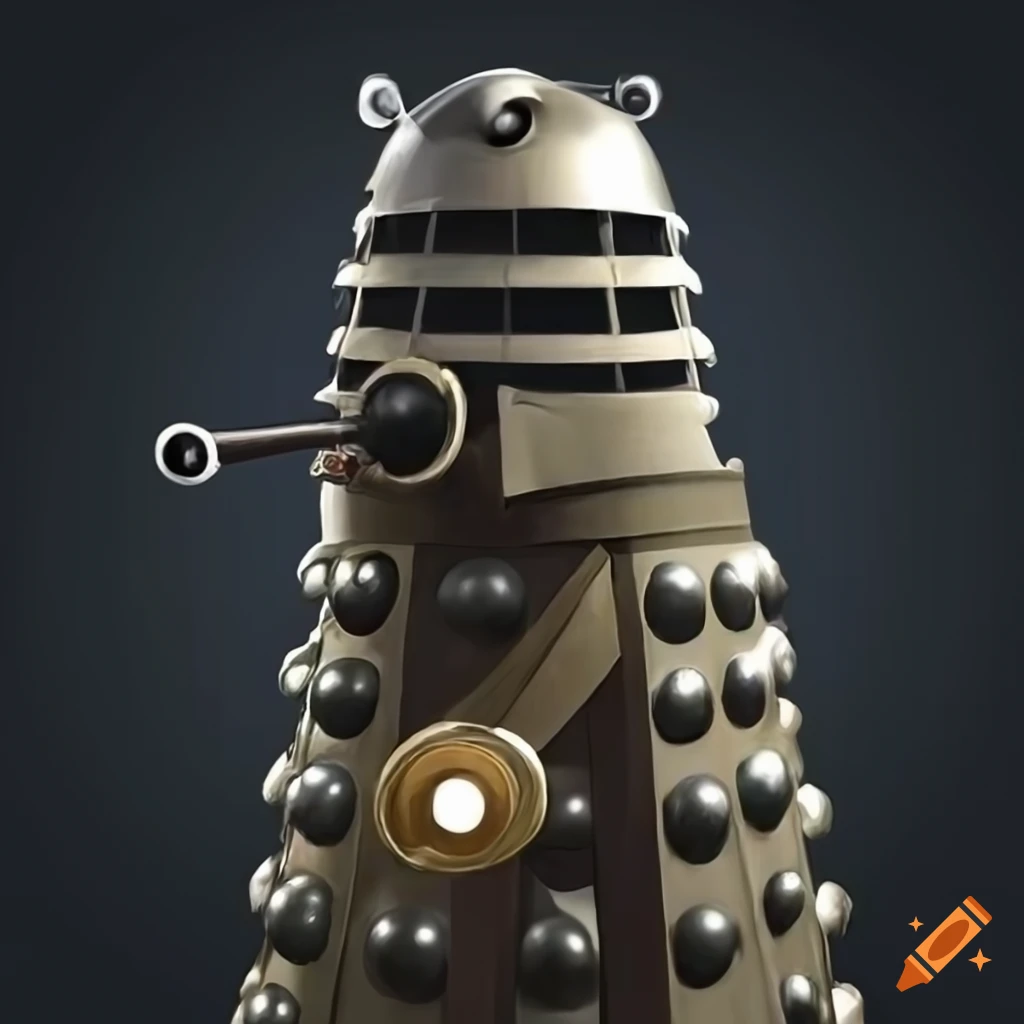 Dalek from doctor who in 17th century portrait style on Craiyon