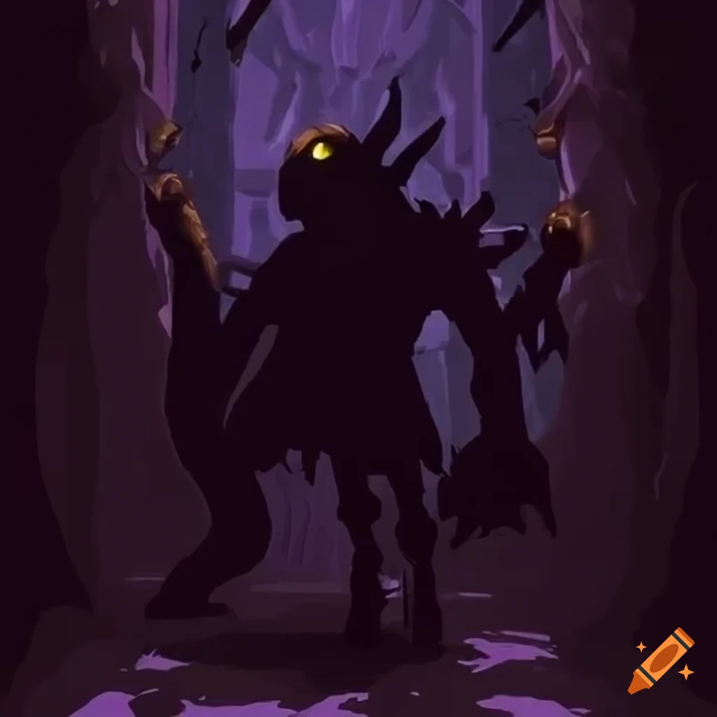 Dramatic video game boss battle artwork