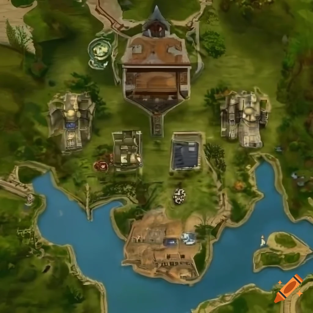 Detailed fantasy map of sims 3