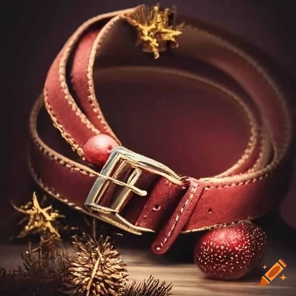 Christmas belt with decorative elements