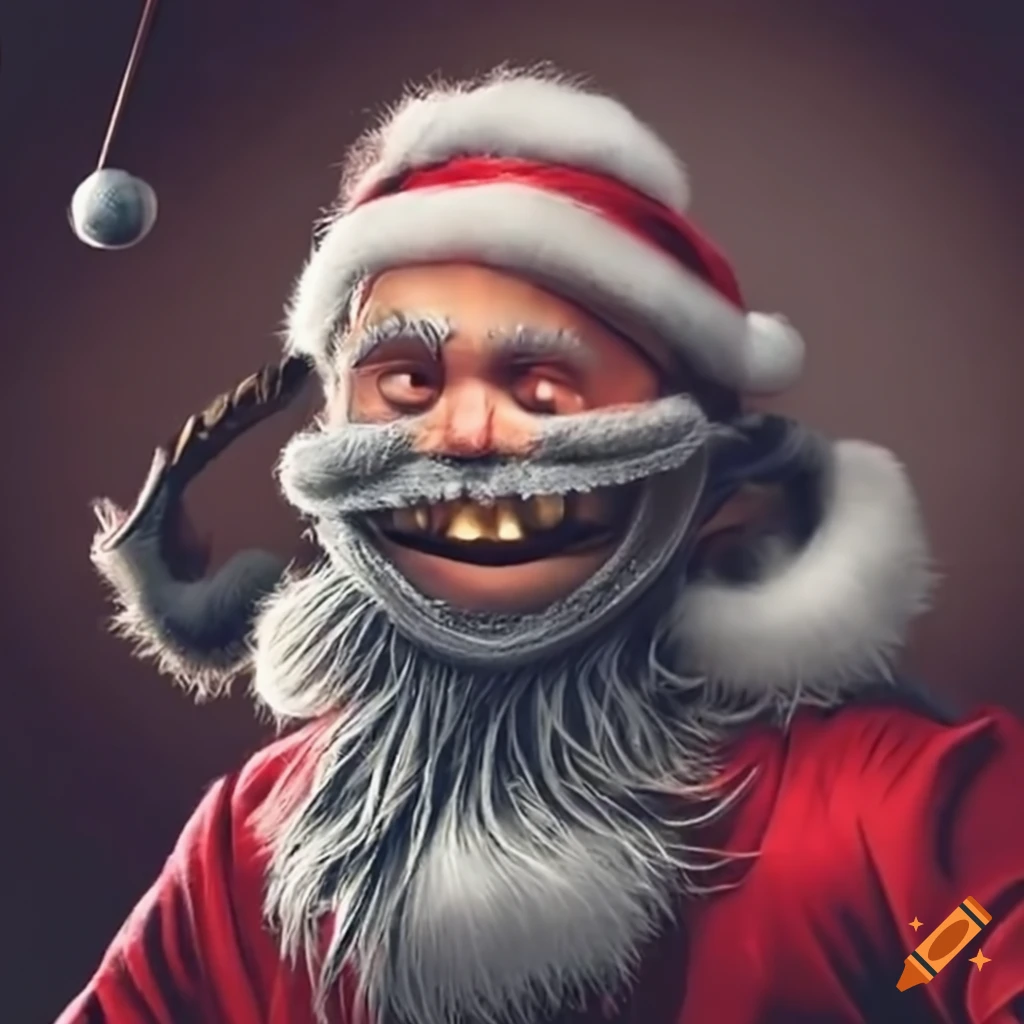 Ninja santa claus at christmas