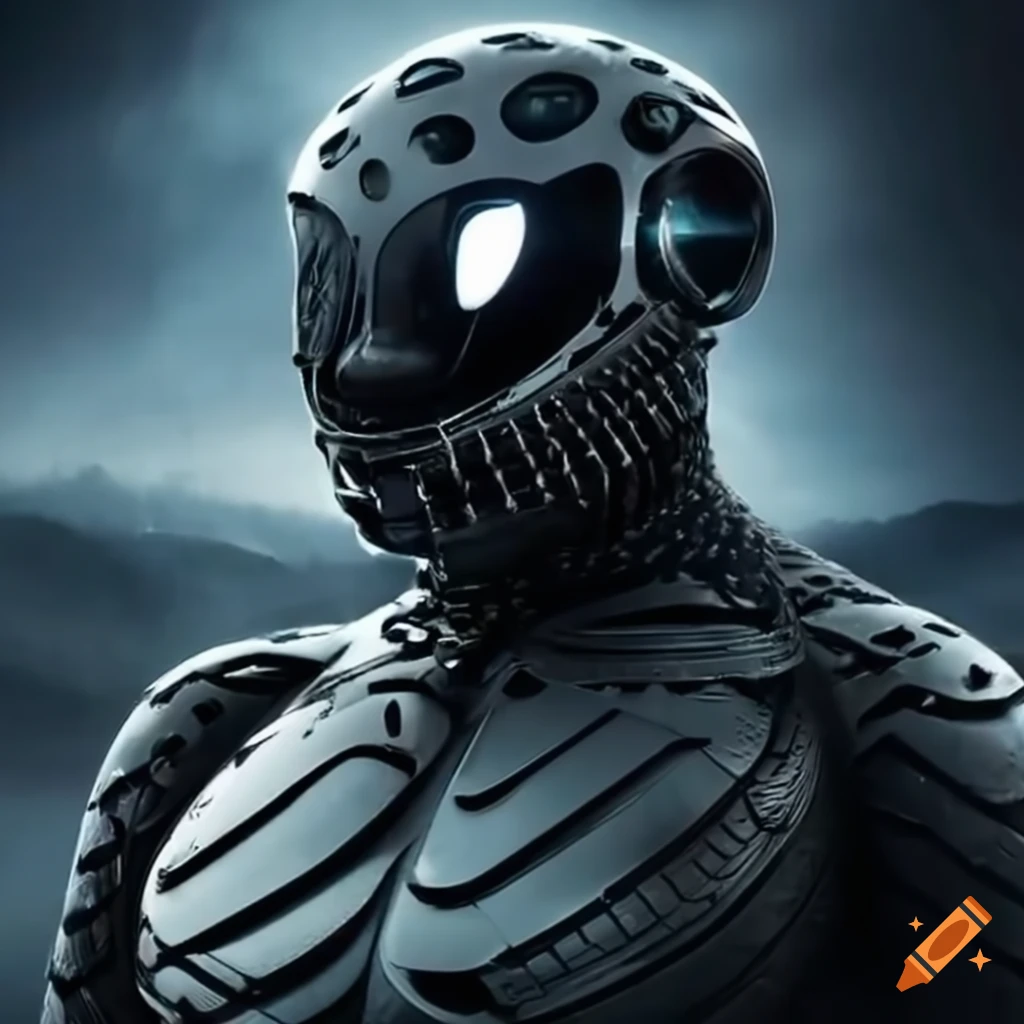 Jaguar riding a motorcycle with futuristic helmet on Craiyon