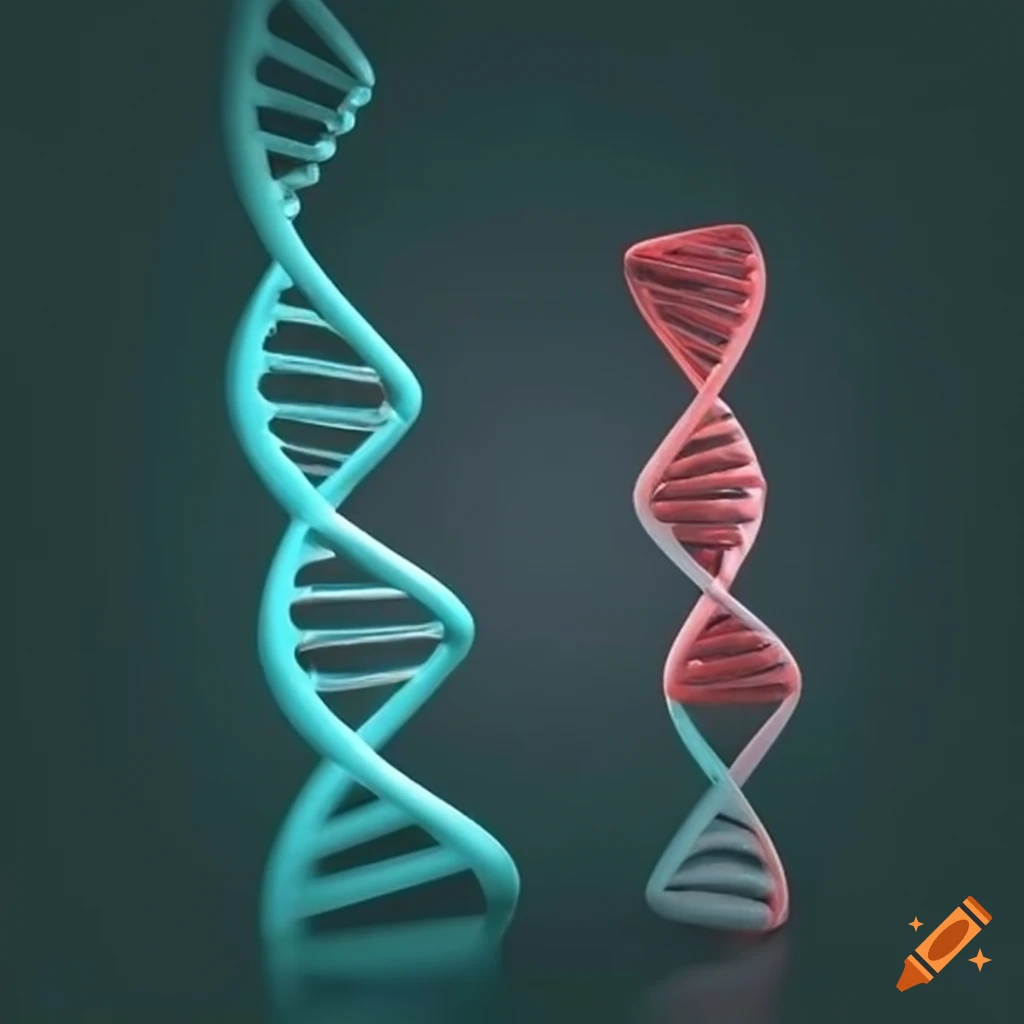 Colorful representation of repetitive dna molecule on Craiyon