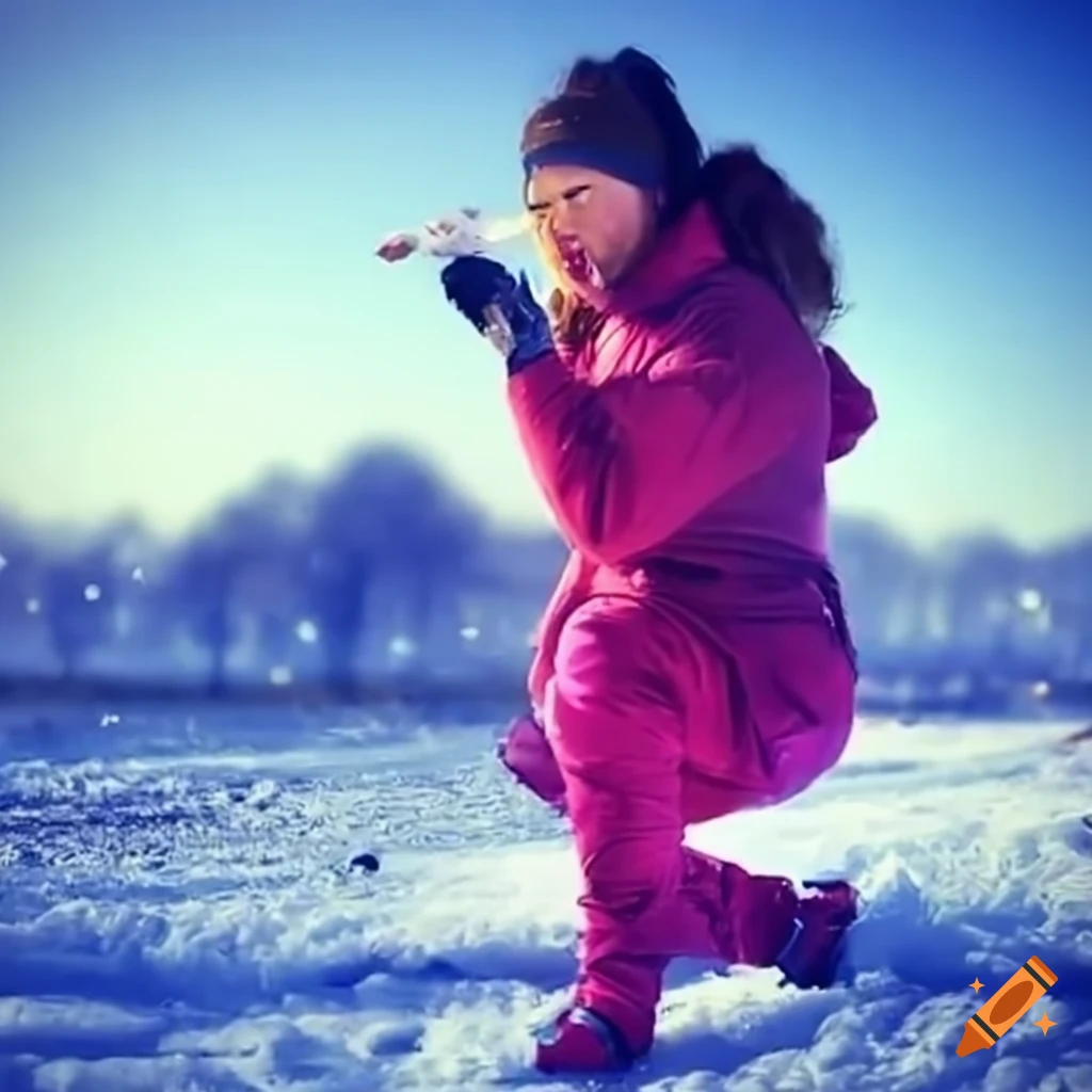 Stephanie abrams enjoying the snow