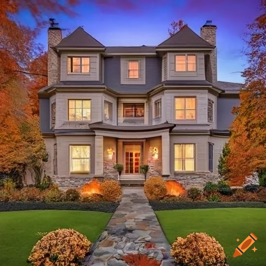 Beautiful two-story home with fall vibes