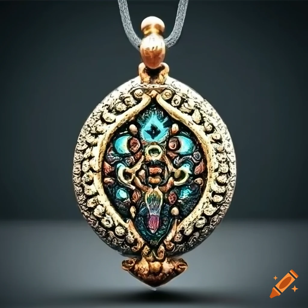 Powerful amulet with intricate designs