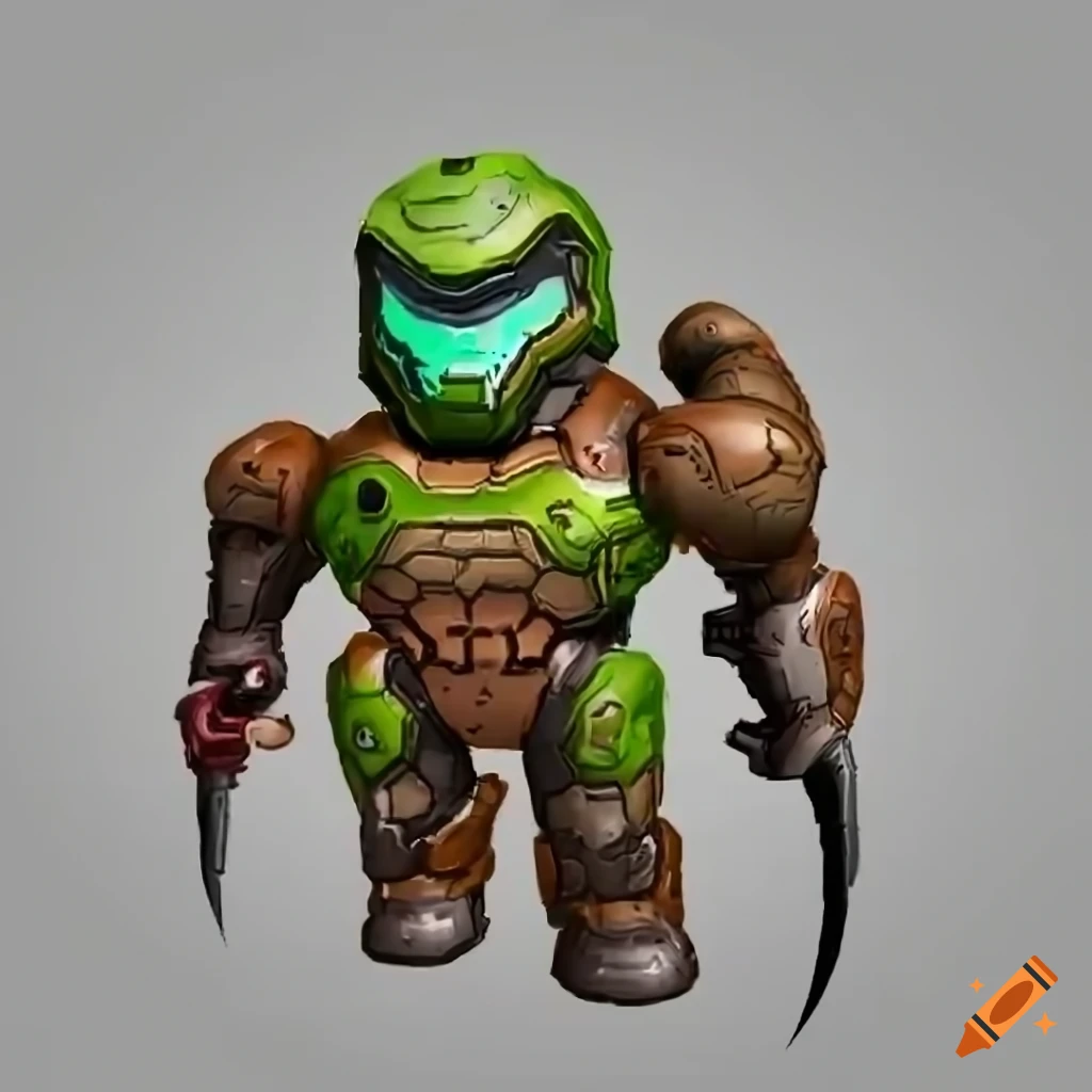 Roblox avatar of Doom Slayer on Craiyon