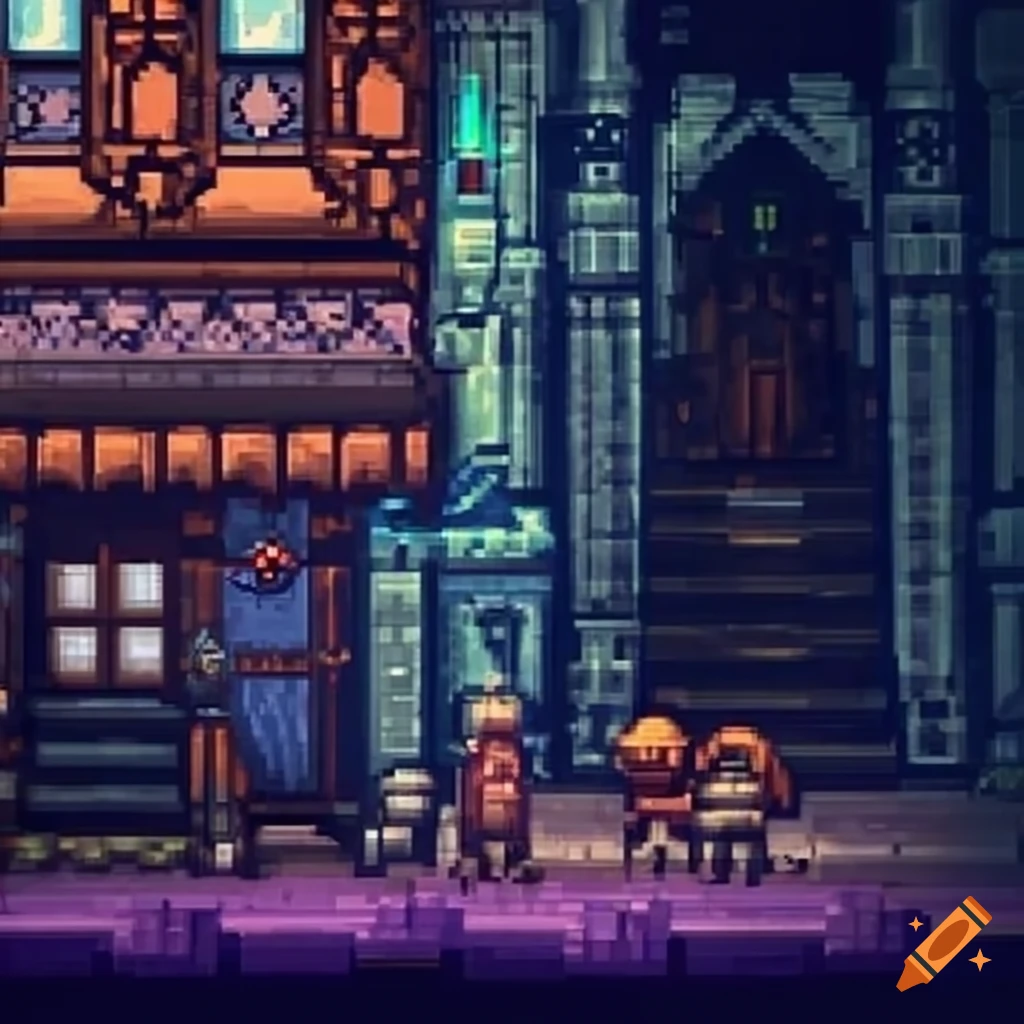 Screenshot of a side-scrolling medieval RPG game on Craiyon