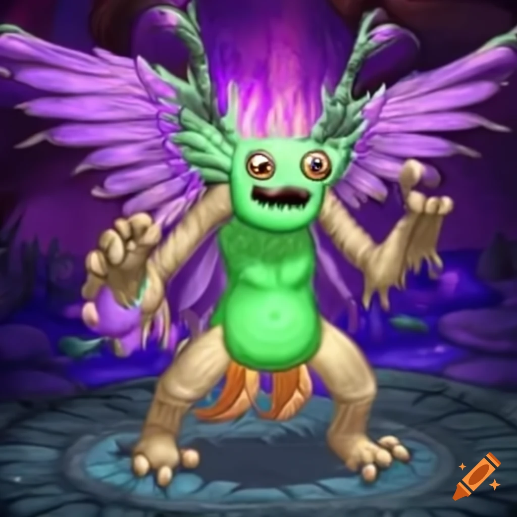 My singing monsters mythical creature for magical sanctum on Craiyon