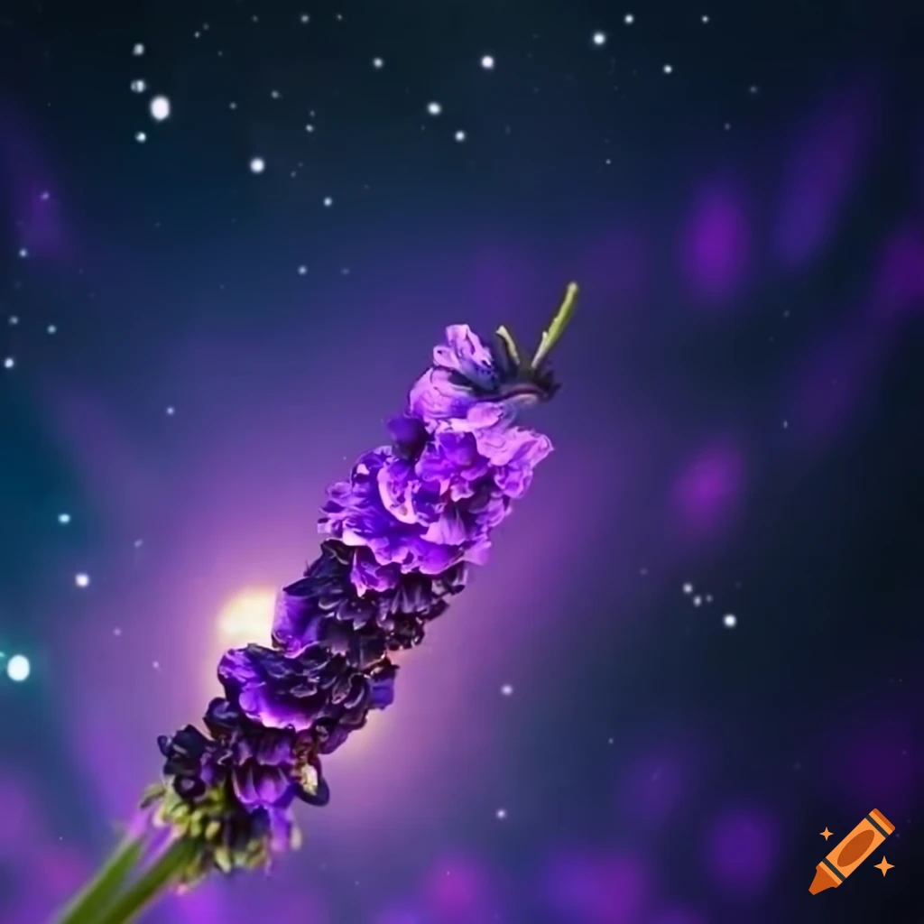 Lavender in outer space on Craiyon