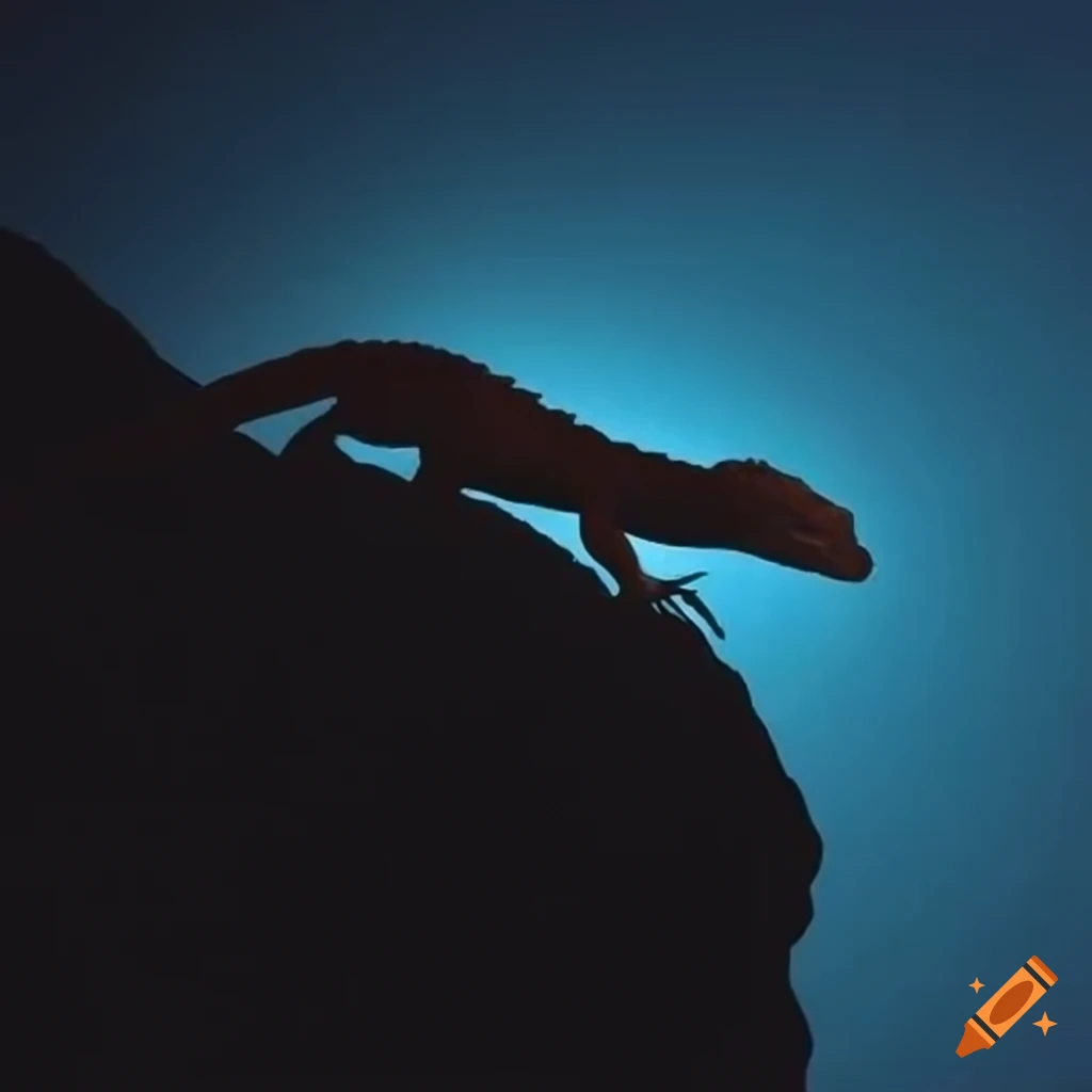 Lizard gazing into the night sky