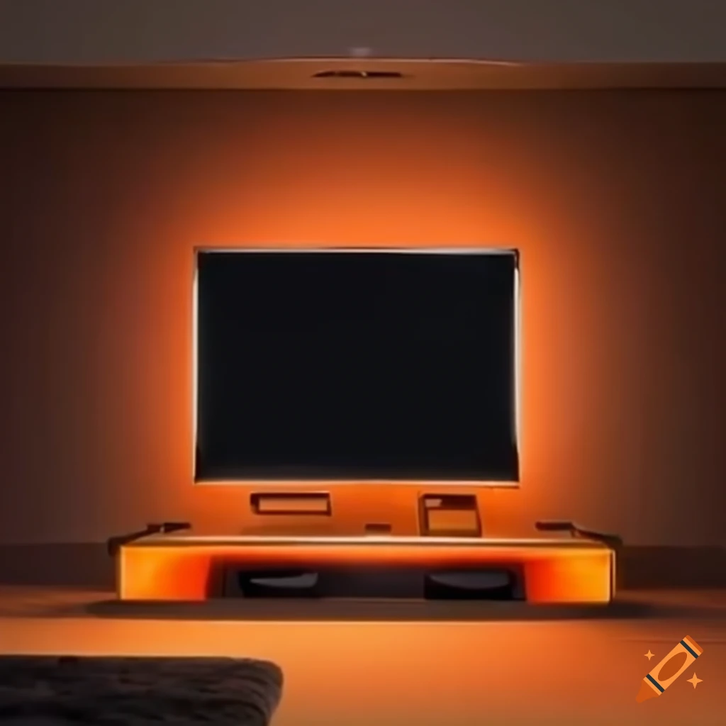 Sleek and modern orange prestations tv