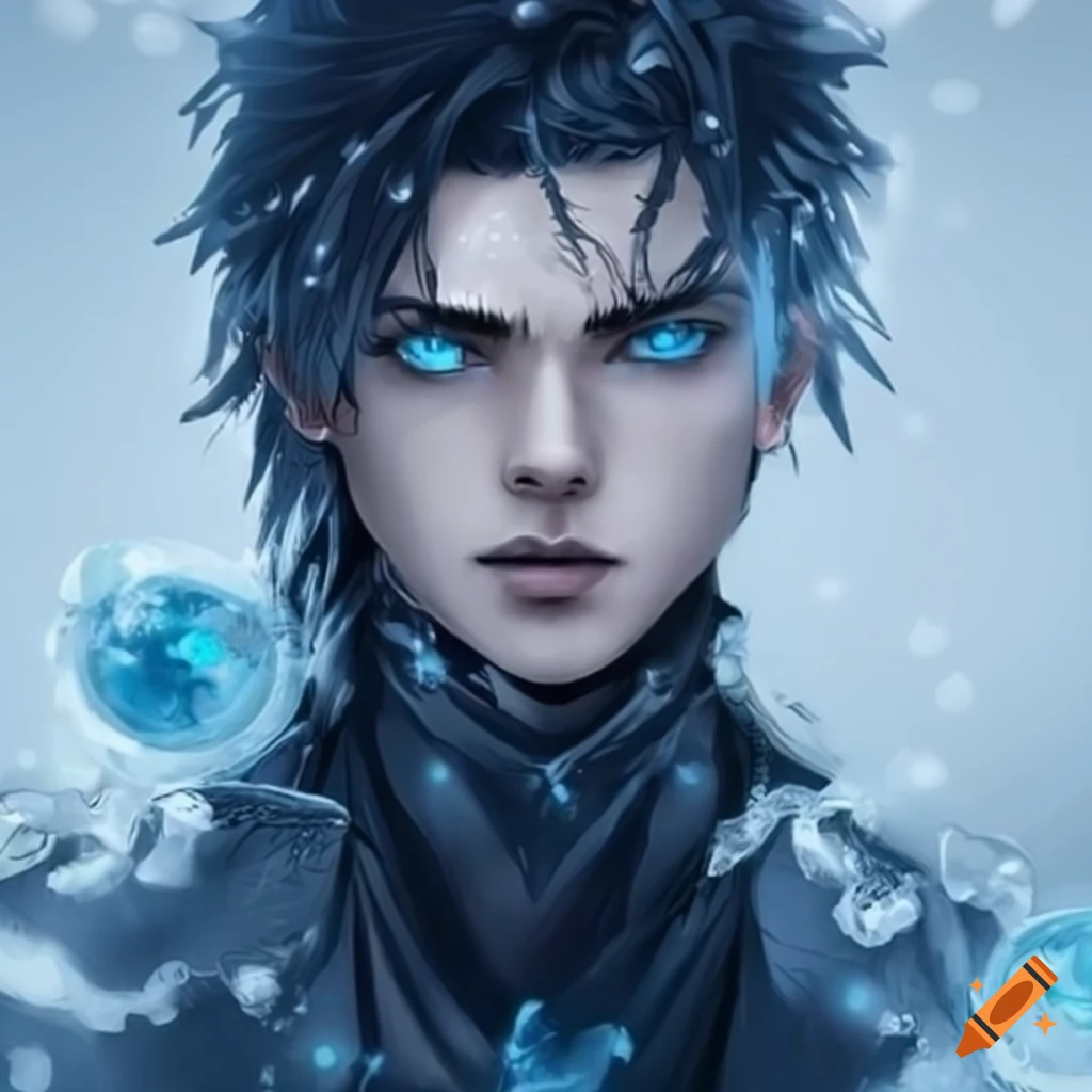 Character with ice powers and blue eyes