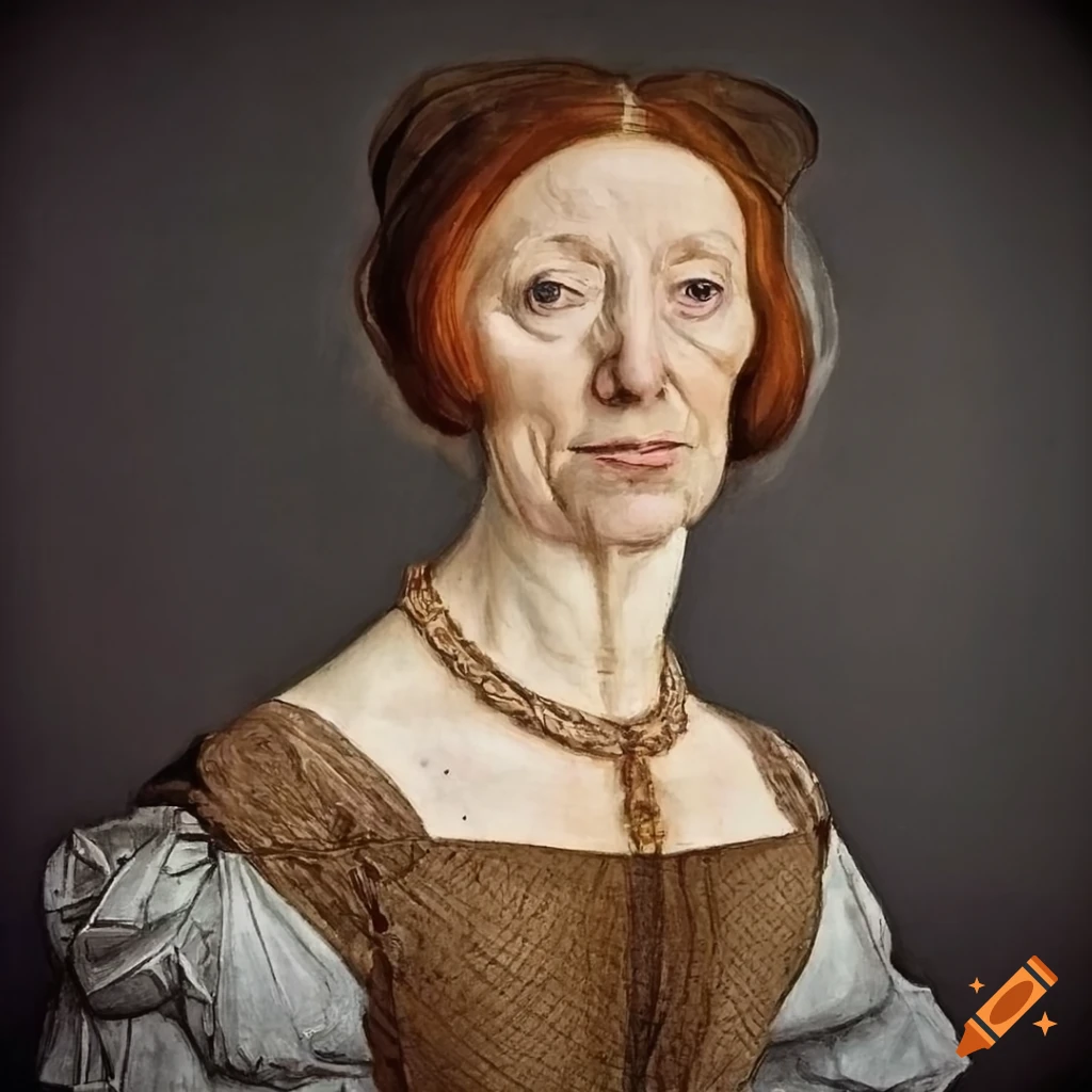 Portrait of a mature woman in expressive style