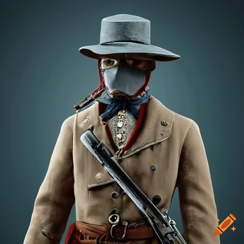 Photograph of a confederate sharpshooter during the Civil War on Craiyon