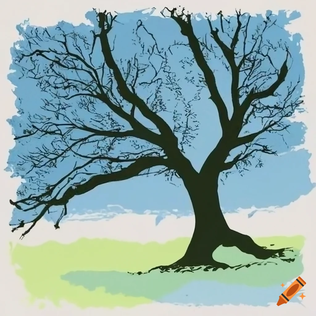 Tree standing against the wind