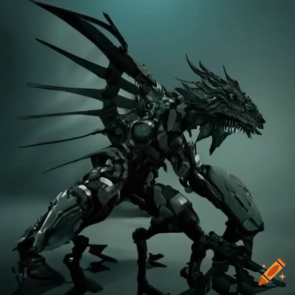 Image of a cybernetic dragon from metal gear solid