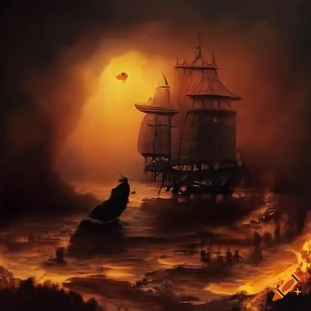 Apocalyptic painting of the world collapsing on Craiyon