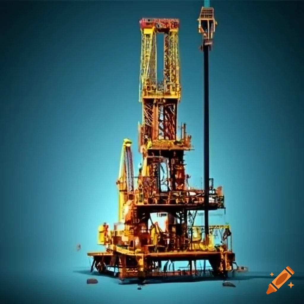 Drilling rig in action