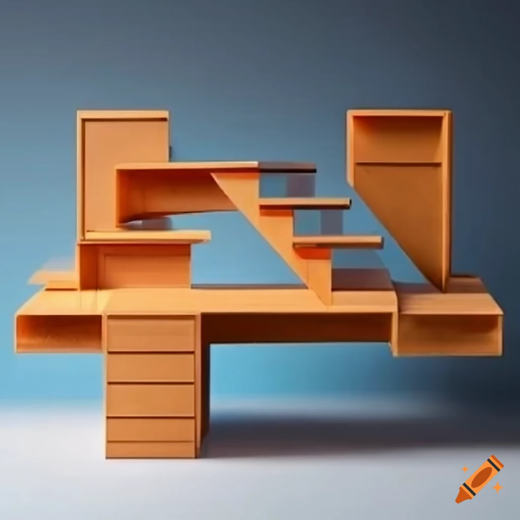 Creative design of impossible furniture on Craiyon