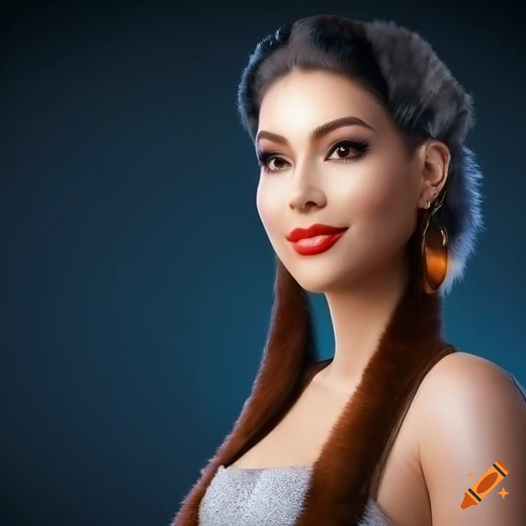 Woman transforming into a disneyland character