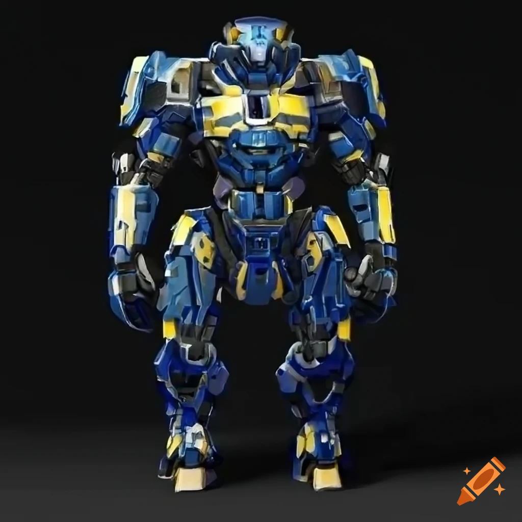 Futuristic mecha tiger head for fighting game