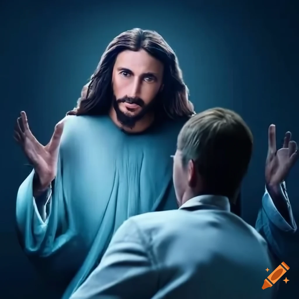 Depiction of jesus as a modern business leader